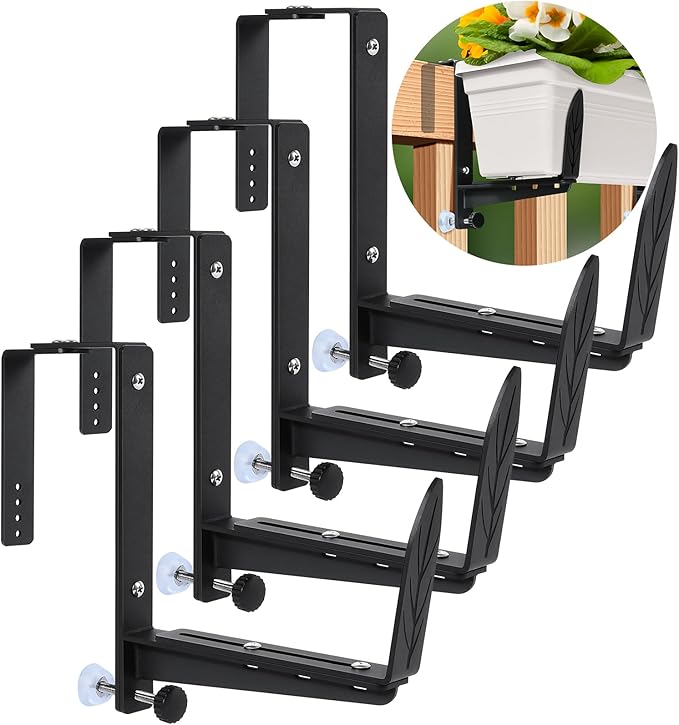 Amazon.com : Window Box Brackets, Adjustable Planter Box Brackets ...