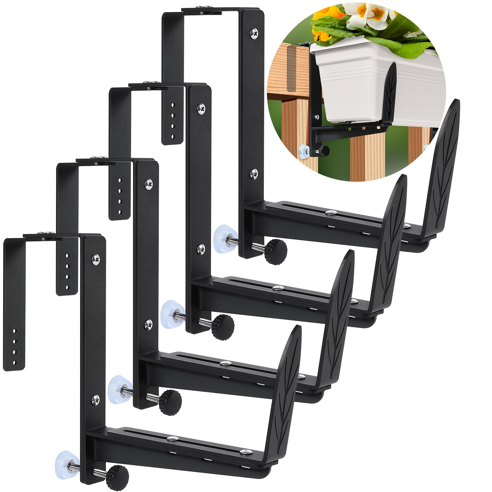 Amazon.com : Window Box Brackets, Adjustable Planter Box Brackets ...