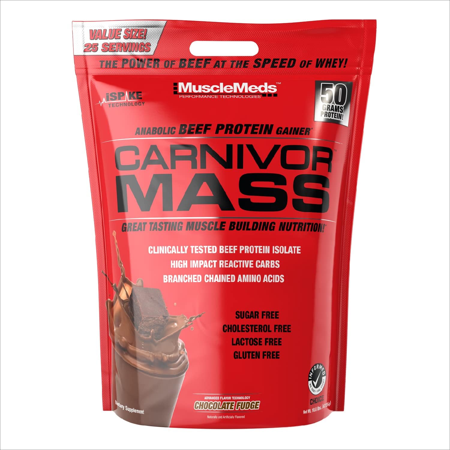 Amazon.com: MuscleMeds Carnivor Mass Anabolic Beef Protein Gainer ...