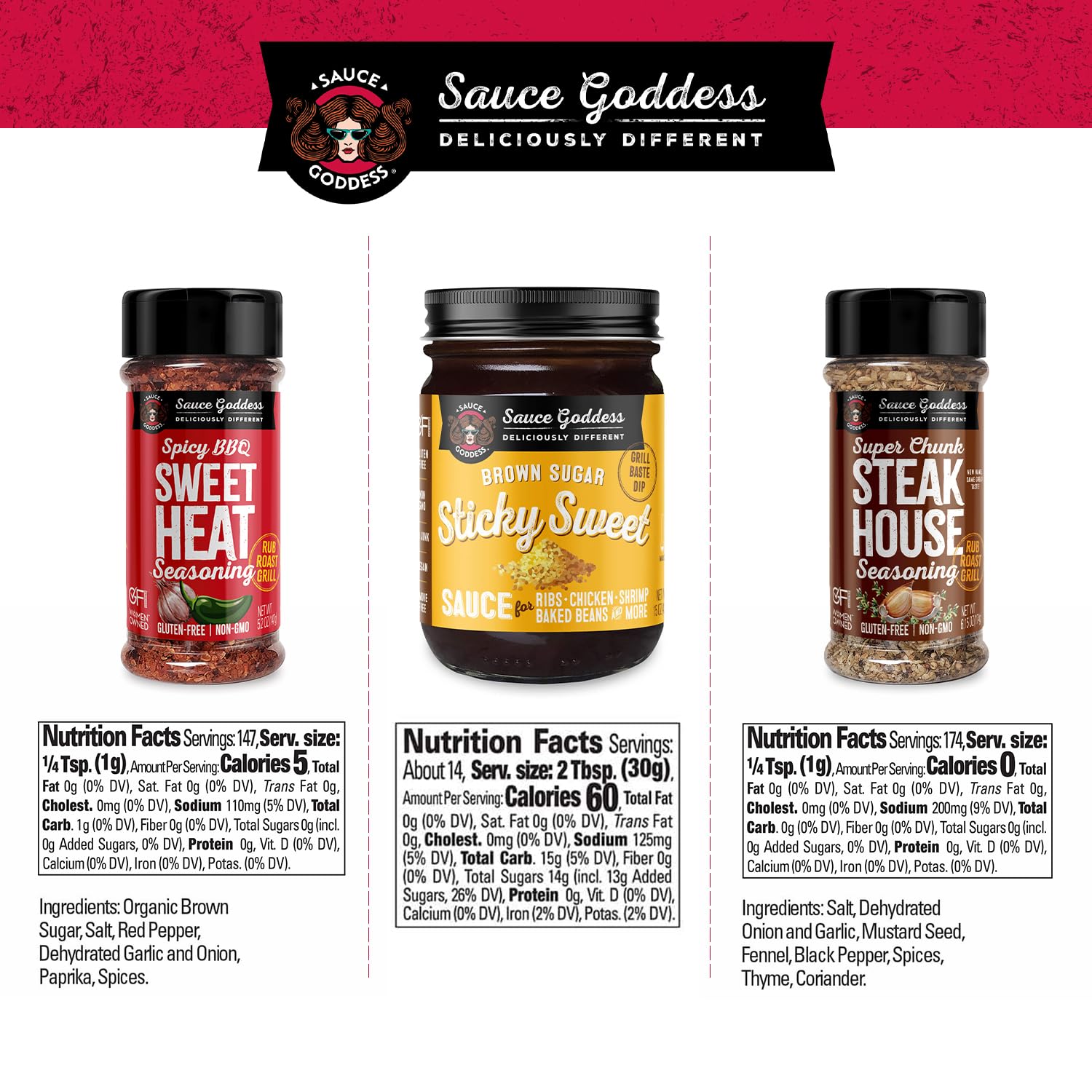 Sauce Goddess Paquete combinado sin gluten y vegano Contiene salsa ...