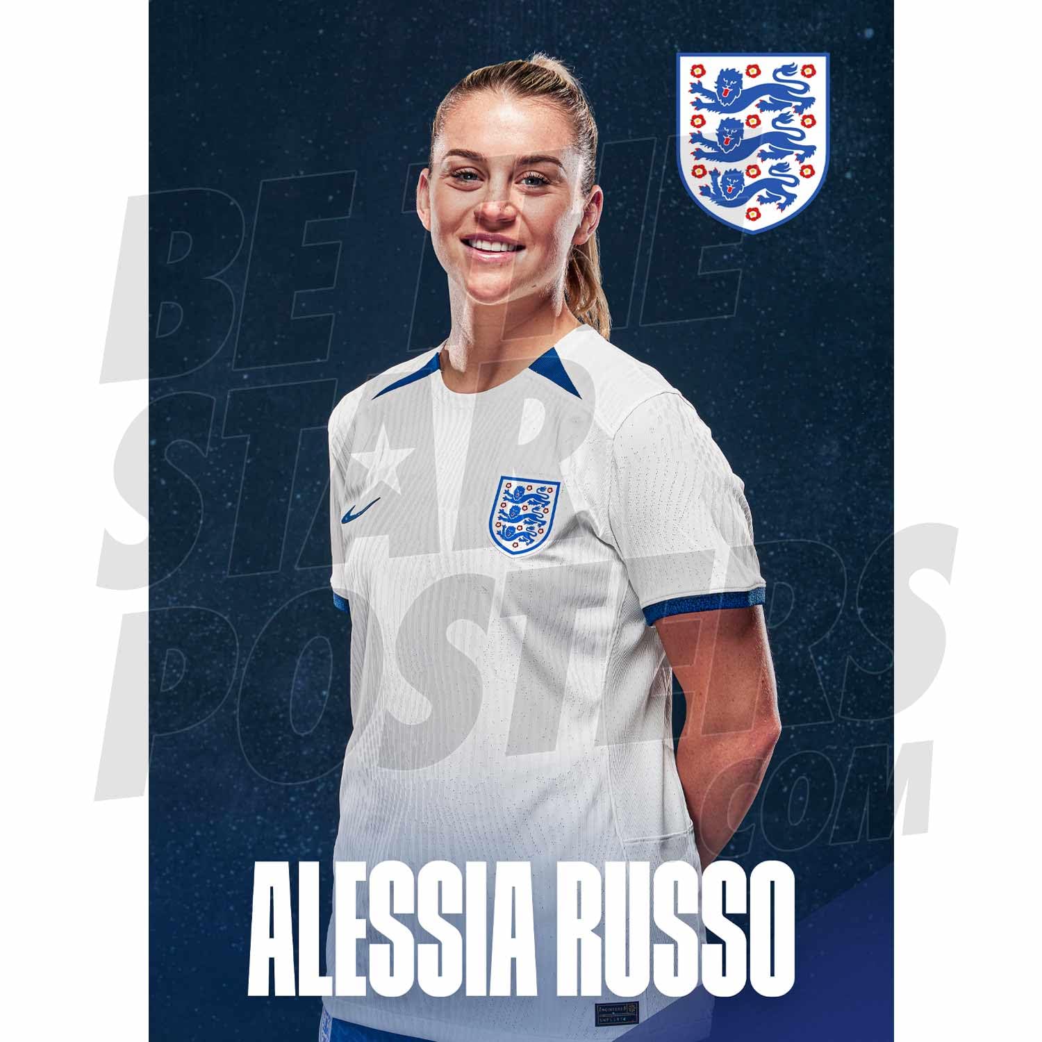 Alessia Russo 23/24 Lionesses Headshot Poster (A3) : Amazon.co.uk: Home ...