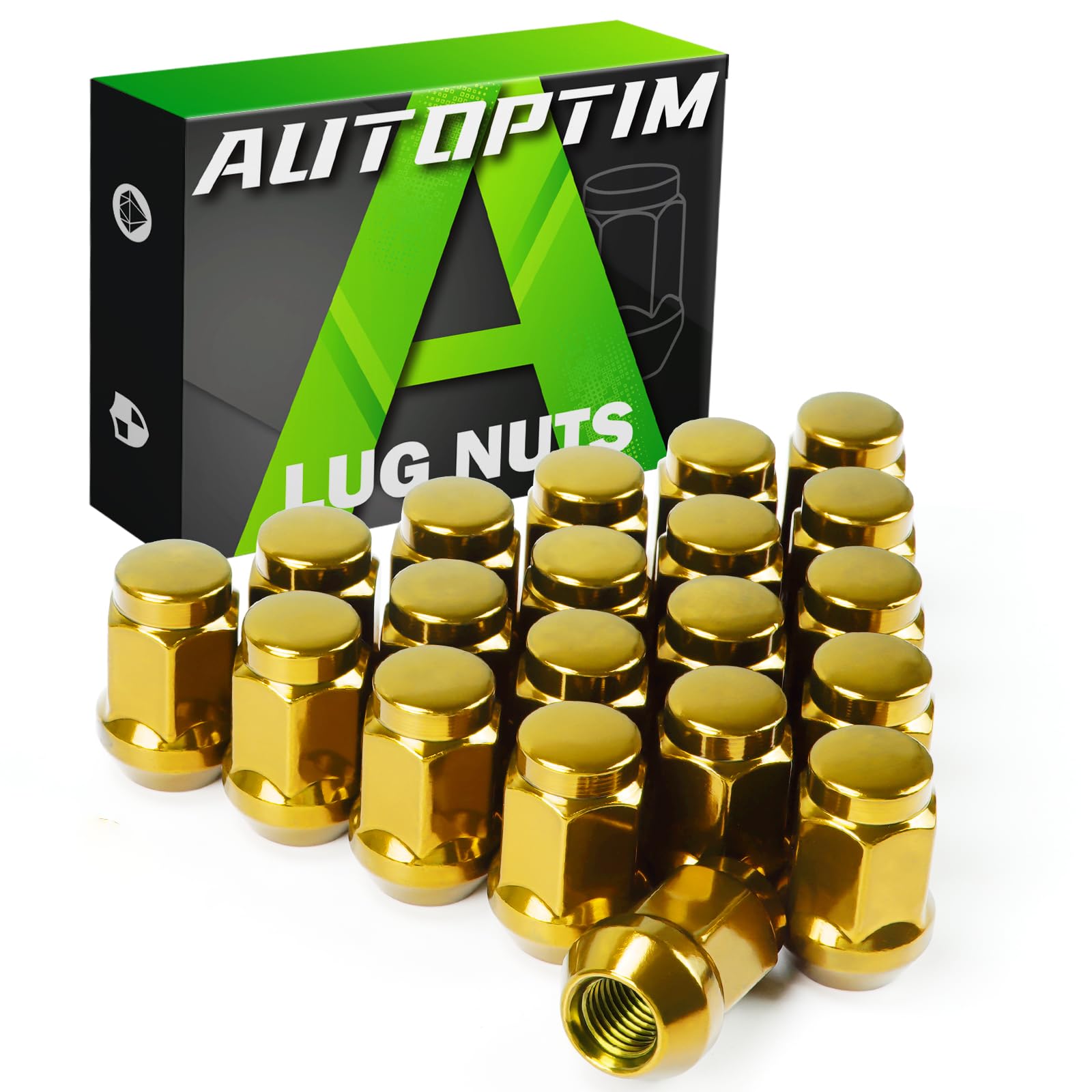 Snapklik.com : AUTOPTIM M12x1.5 Gold Lug Nuts - Replacement For 2006 ...