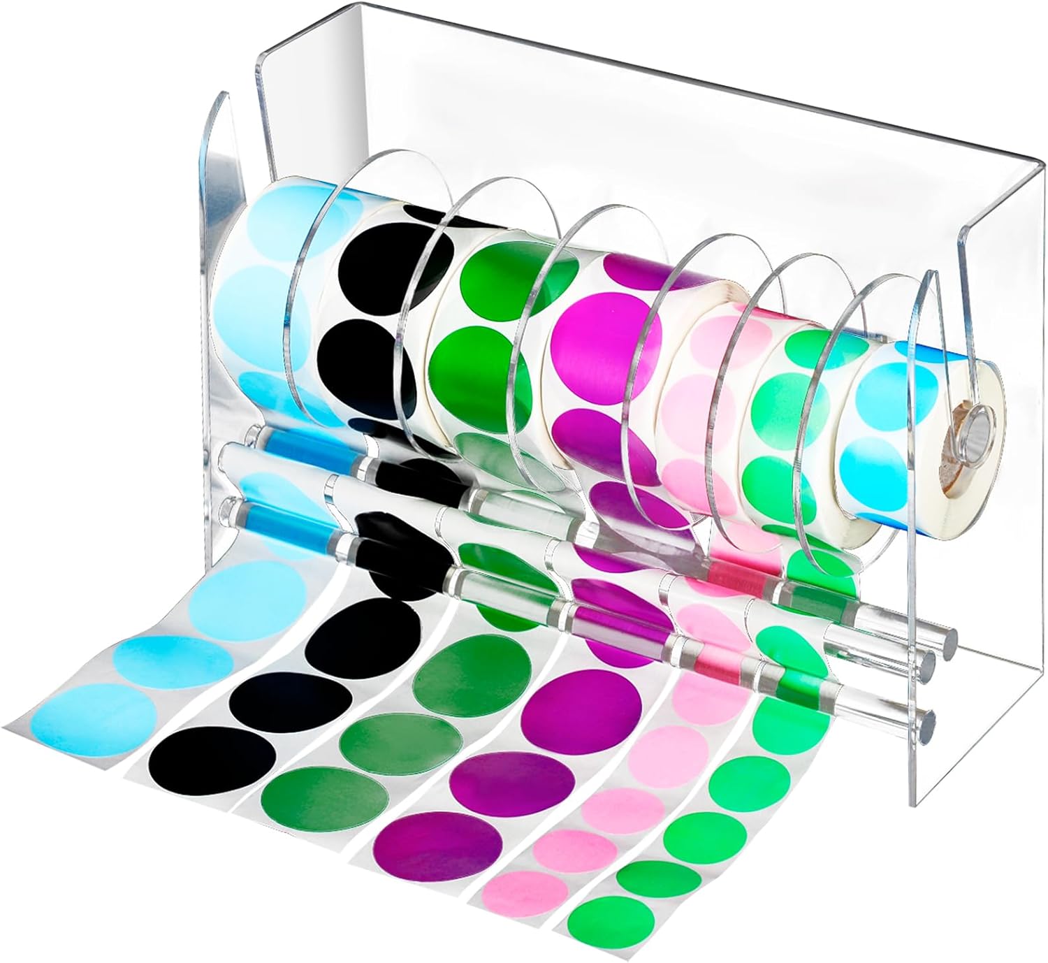 Amazon.com : Qilery Adjustable Label Dispenser Acrylic Roll Sticker ...