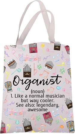 Amazon.com: JXGZSO Organist Definition Tote Bag Pipe Organ Lover Gift ...