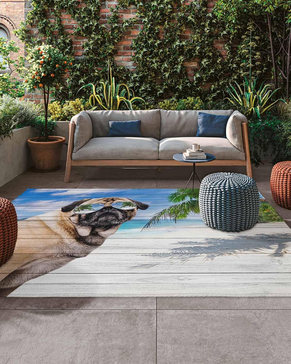 Amazon.com: SIGOUYI Outdoor Rug, Degree Rug, Area Rug Outdoor Decor ...