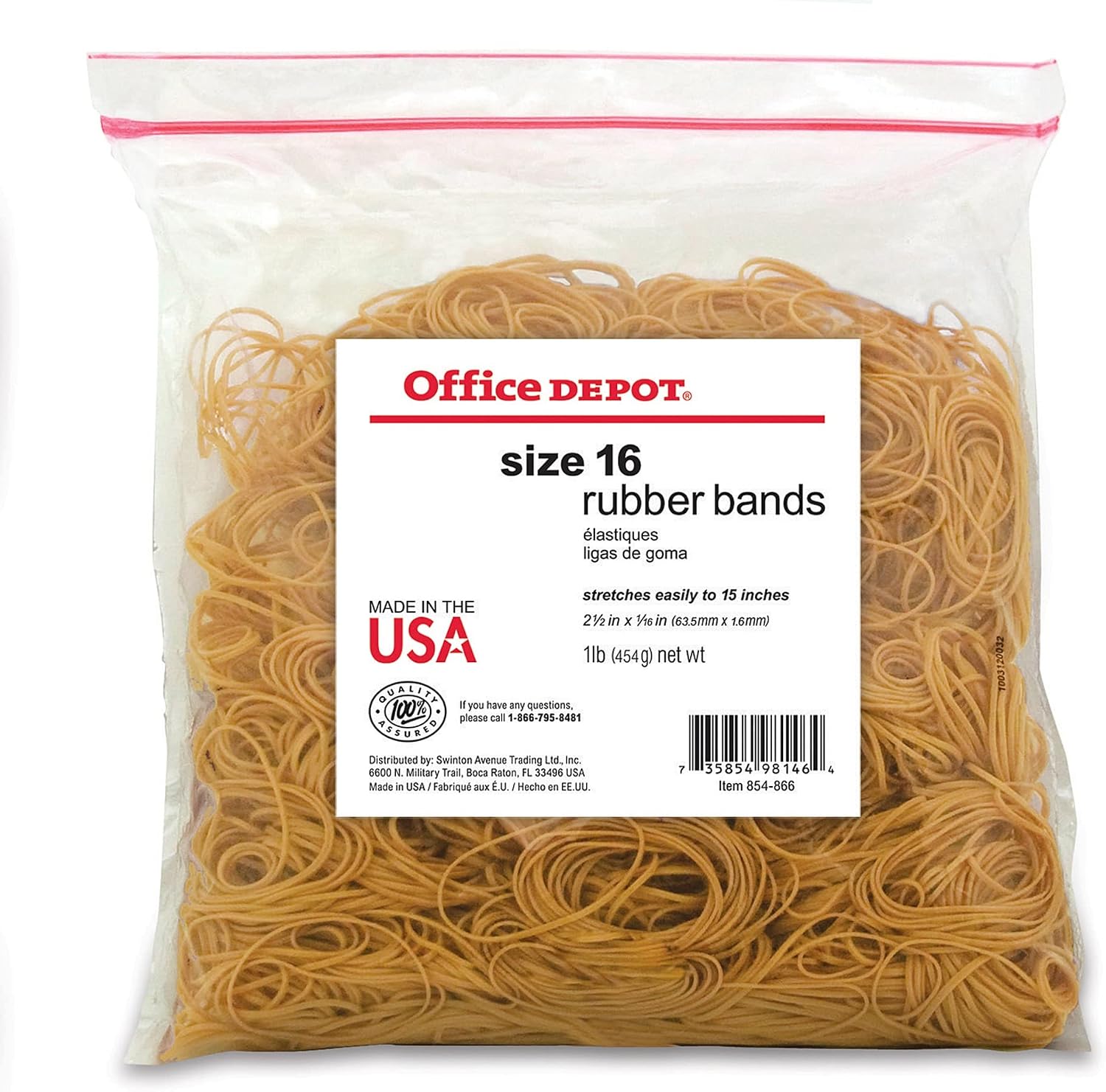 Office Depot® Marken-Gummibänder, #16, 6,4 x 1,1 cm, Krepp, 0,5 kg ...