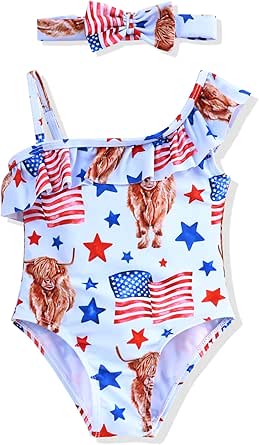 Amazon.com: bilison Toddler Baby Girl Swimsuit Summer Cute Swimwear ...