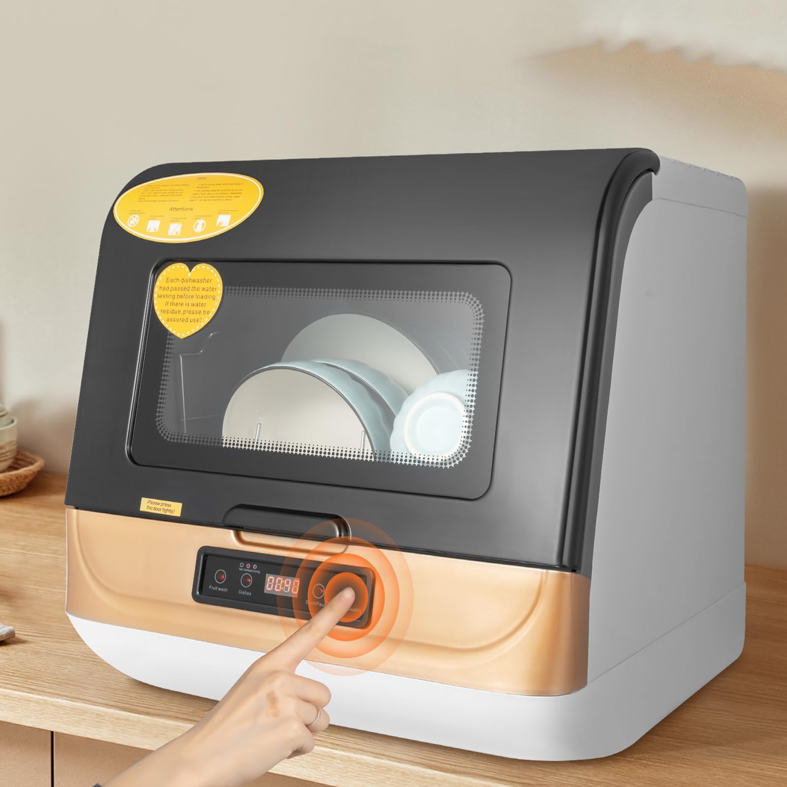 Amazon.com: Portable Countertop Dishwashers,Compact Dishwashers with 5 ...