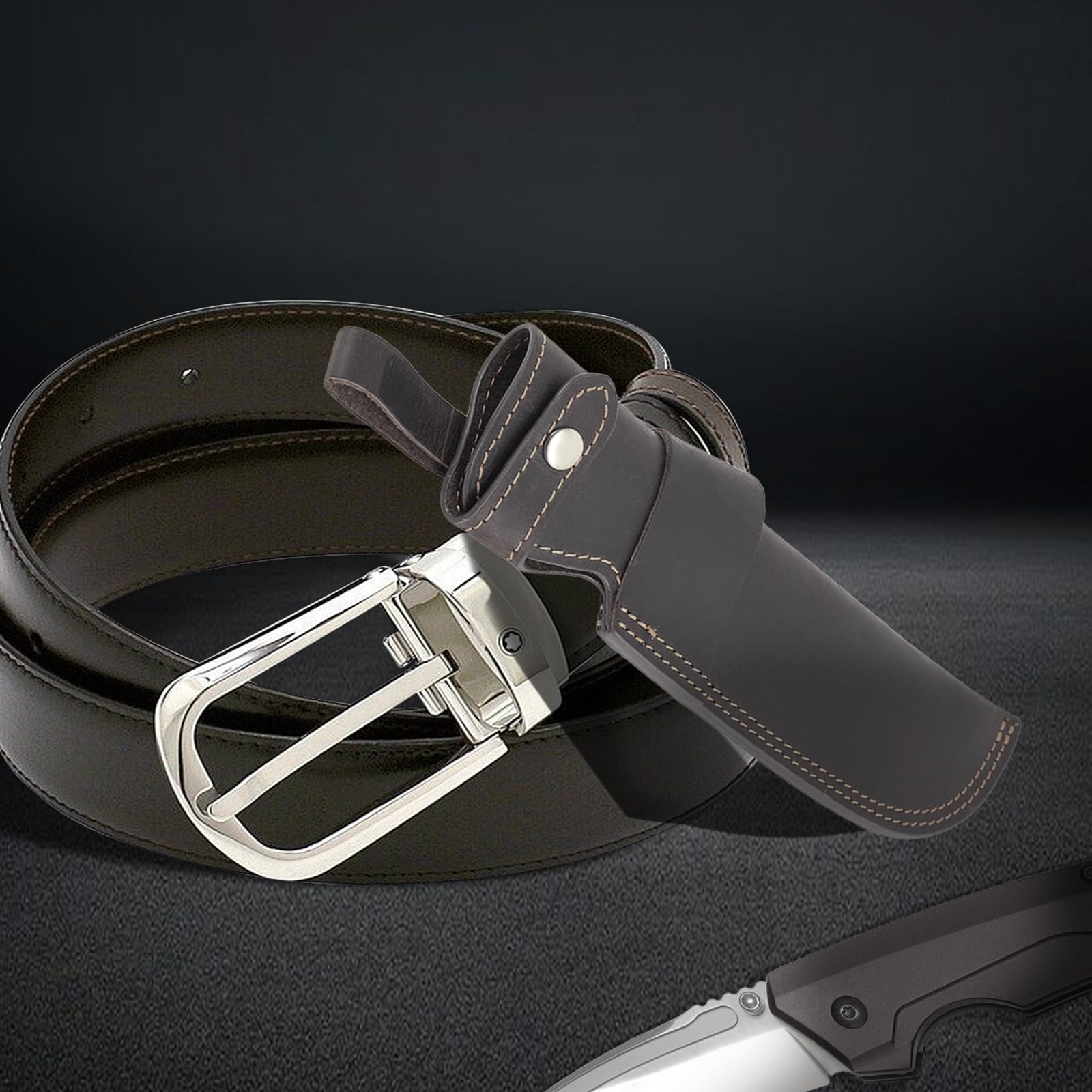 Snapklik.com : Leather Knife Sheath For Belt - Chef Guard, Holster For ...