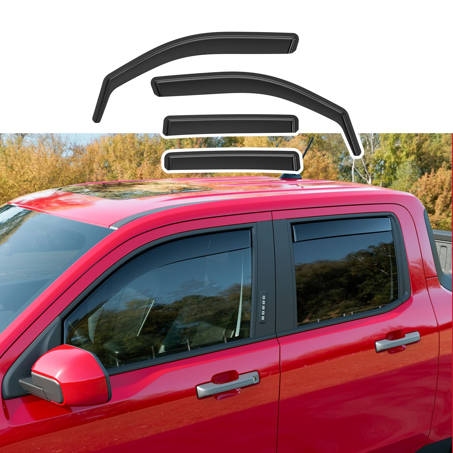 Amazon.com: Xipoo Side Window Visor Deflector Compatible with 2022-2025 ...