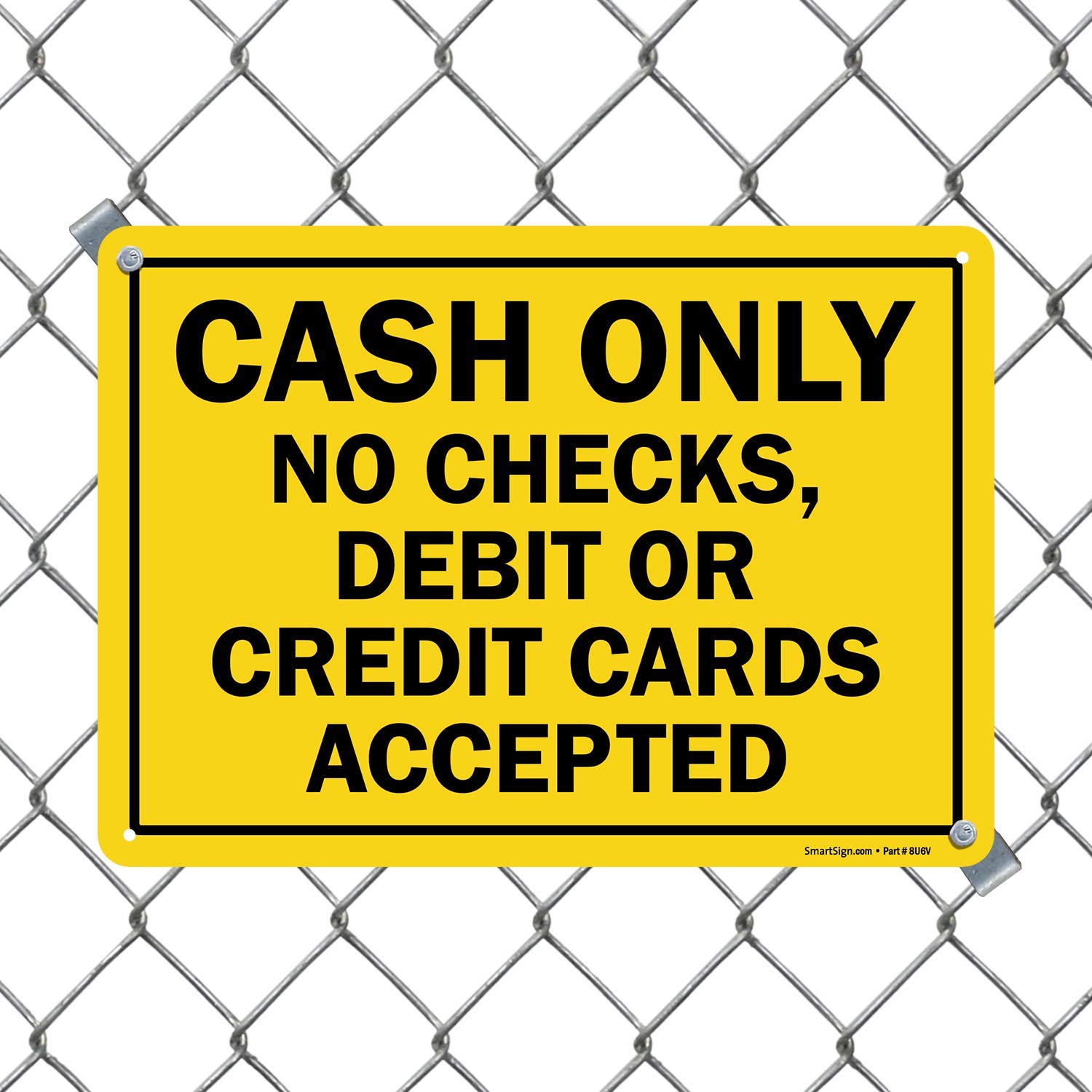 No Checks Accepted Sign