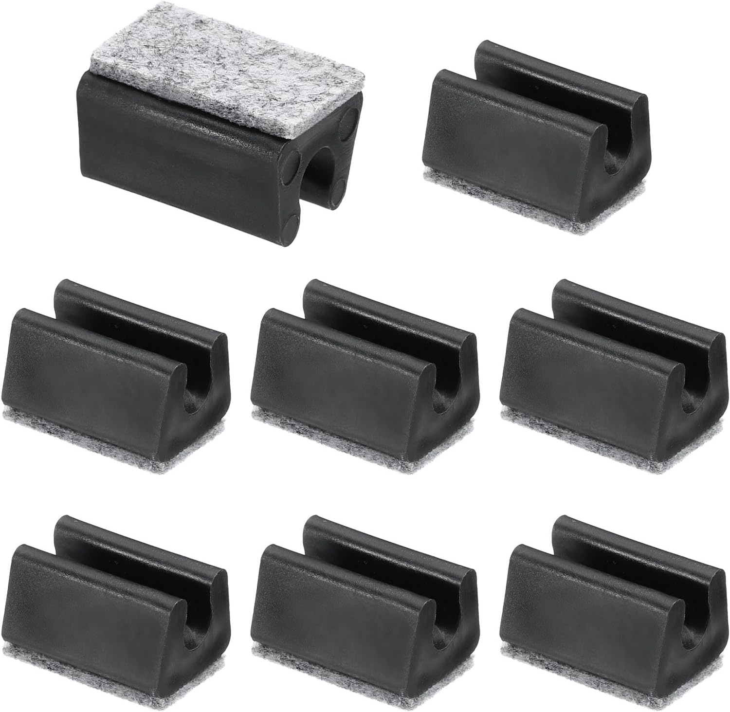 PATIKIL 8mm Rectangle Chair Leg Cover with Felt Pad, 8Pcs Slide ...