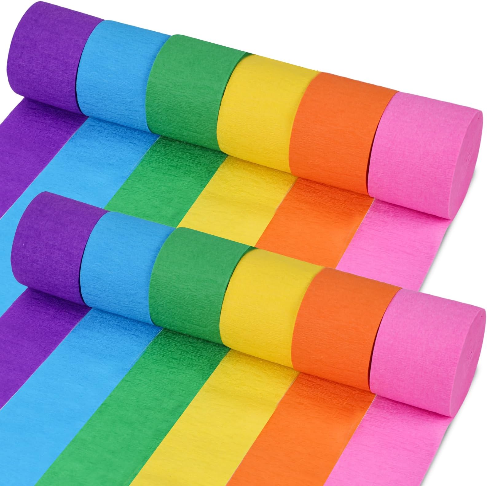 Amazon.com: 600feet Crepe Paper Streamers,6 Rolls Blacklight Party ...