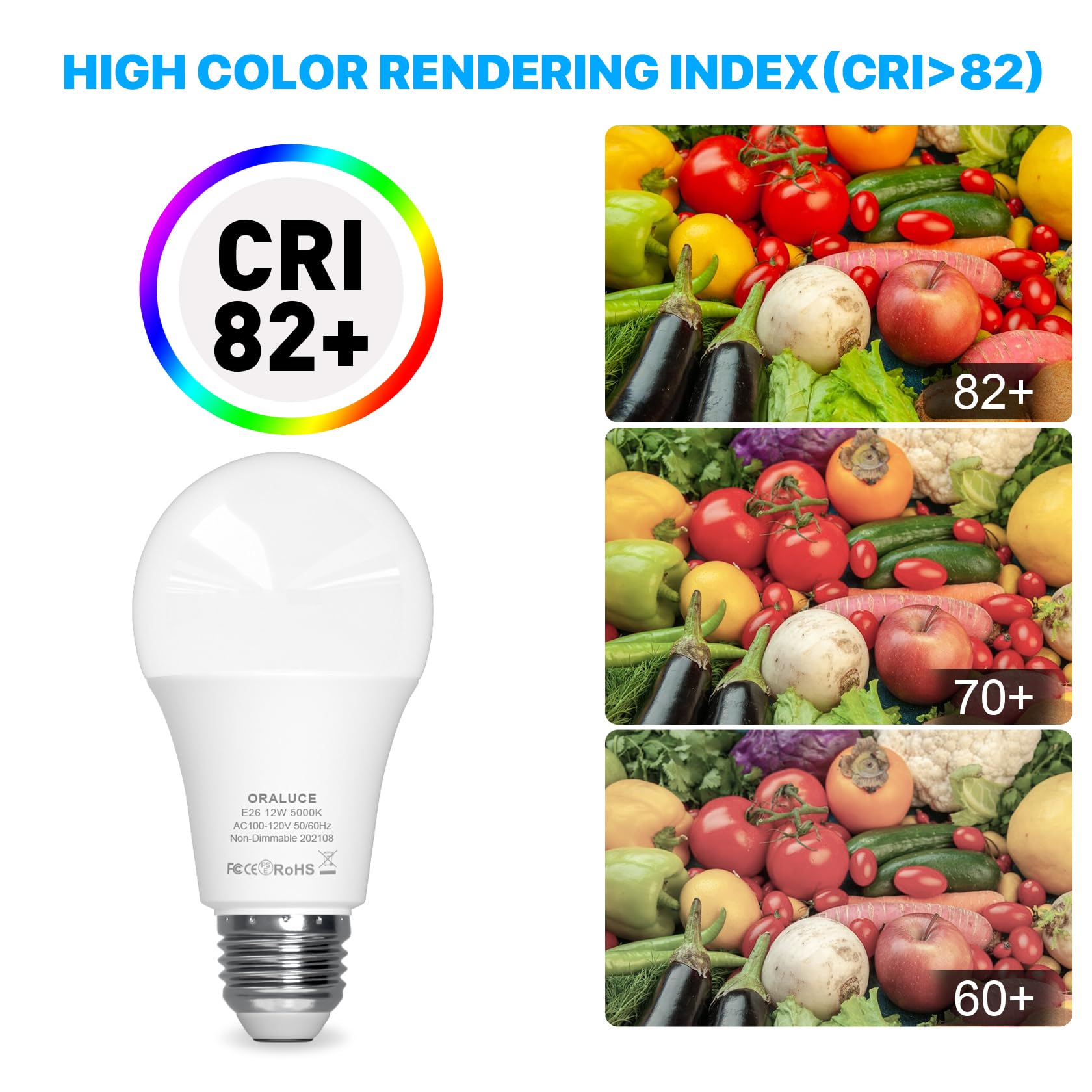 Snapklik.com : LED Light Bulb, A19 12W Lightbulbs, 100 Watt Equivalent ...