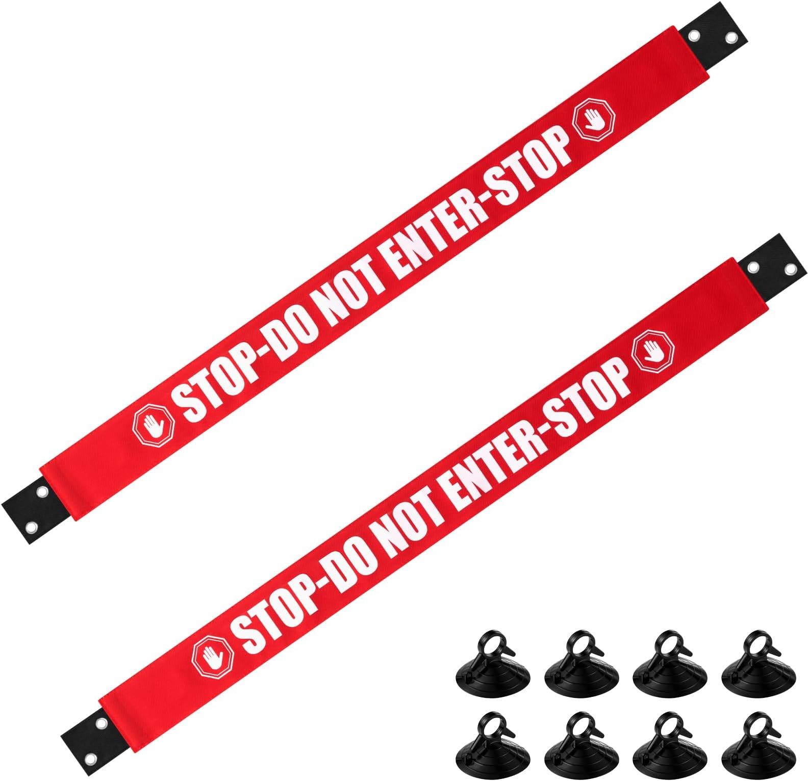Barydat 2 Pcs Stop Do Not Enter Sign With Magnetic Ends - Red Warning ...