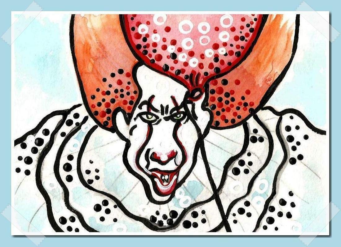 Pennywise Clown Art from Stephen King ‘It’ Novel Book scary creepy ...