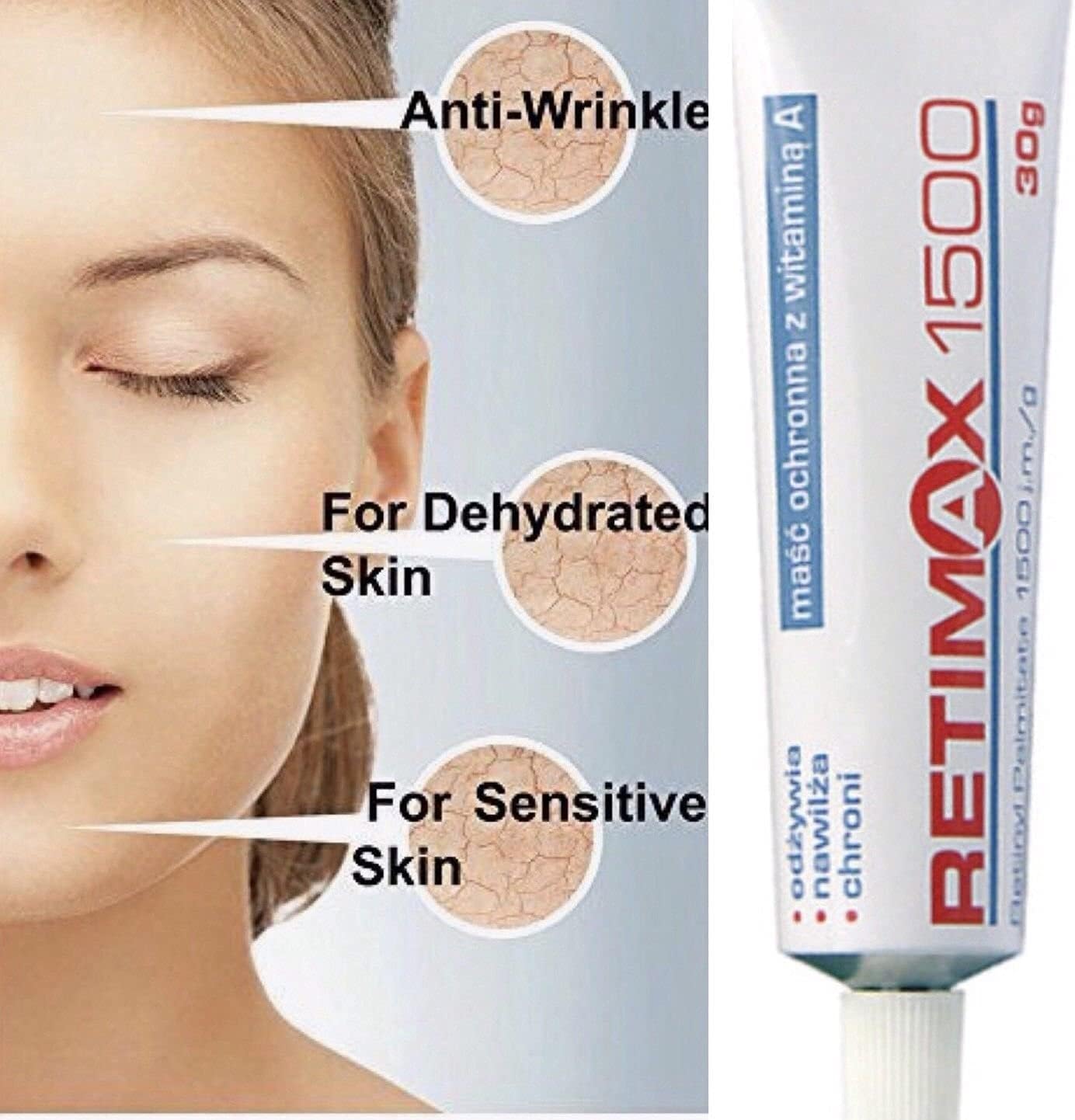 RETIMAX 1500 Vitamin A, Retinol, Protective Ointment, Anti-Ageing 30g ...
