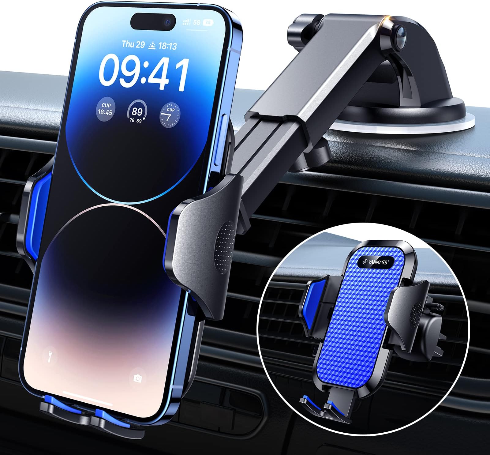 Amazon.com: VANMASS Universal Car Phone Holder 2025【Strongest Suction ...