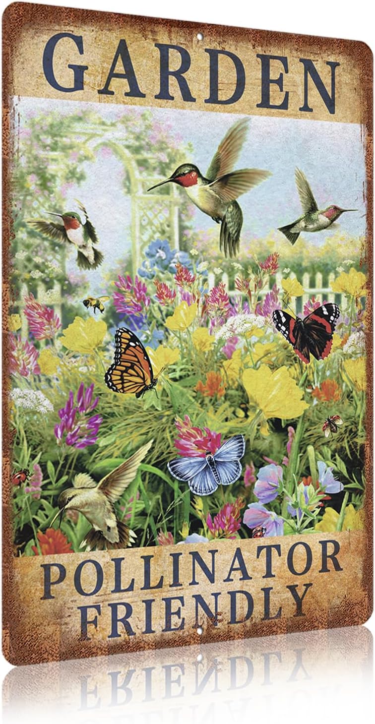 Amazon.com: angeloken Retro Tin Sign Vintage Metal Sign Home Grown ...