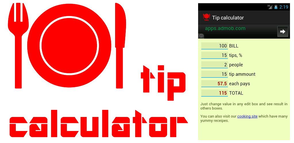 Tip calculator:Amazon.ca:Appstore for Android