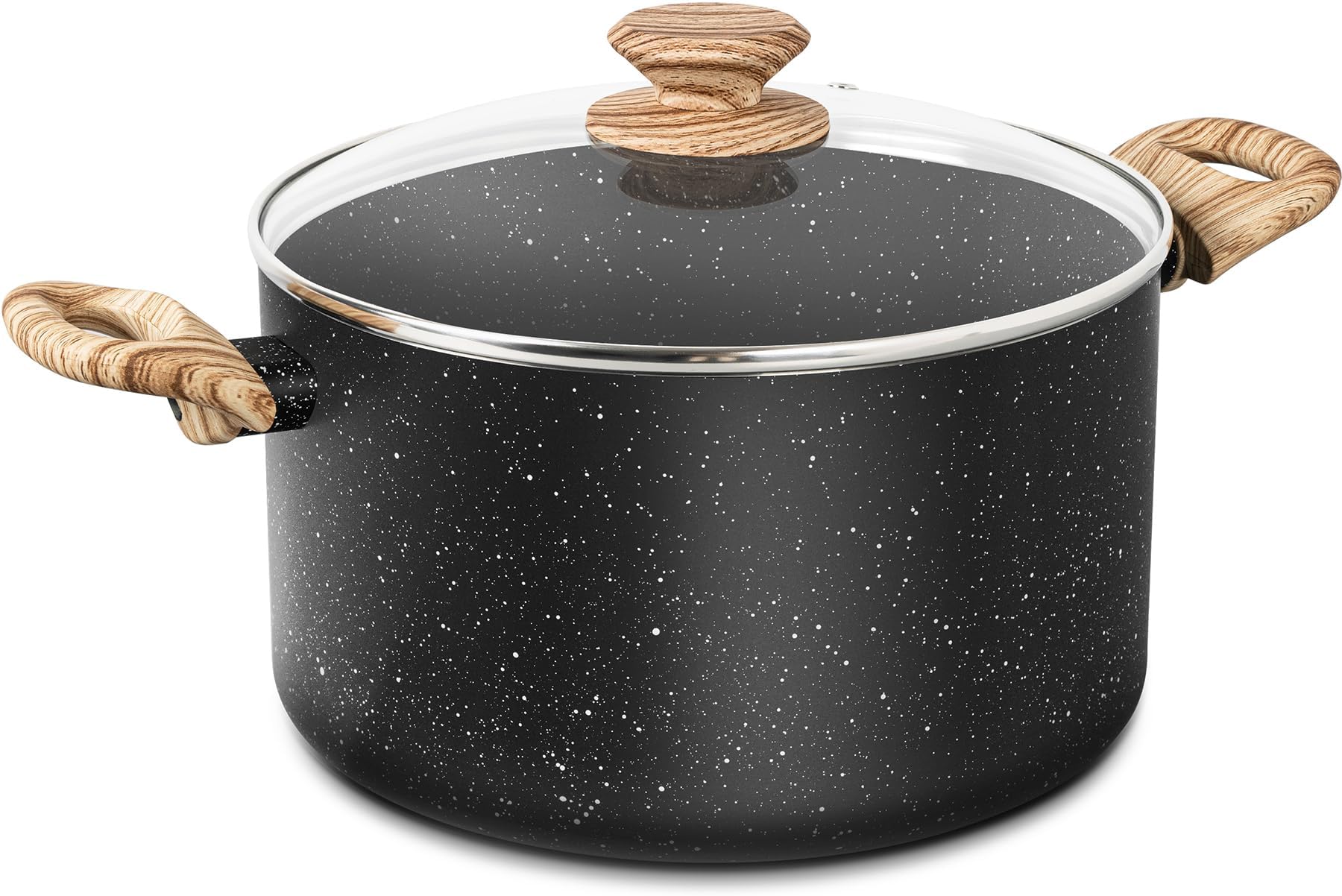 Amazon.com: Onamisch Nonstick Stock Pot with Lid 5 Quart Dish Cookware ...