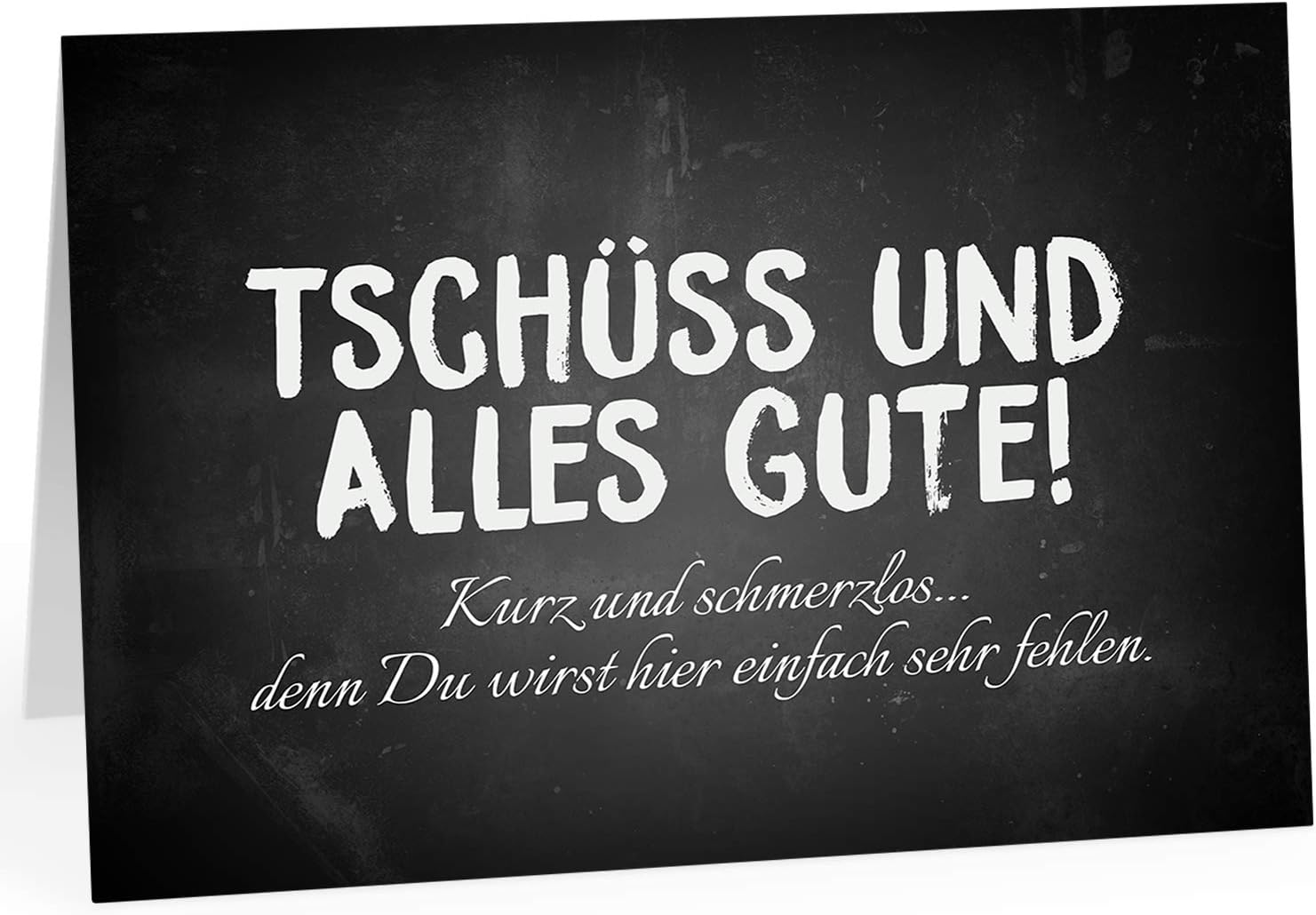 XXL Abschiedskarte (A4) | Tschüss und alles Gute (Persönlich) | mit ...