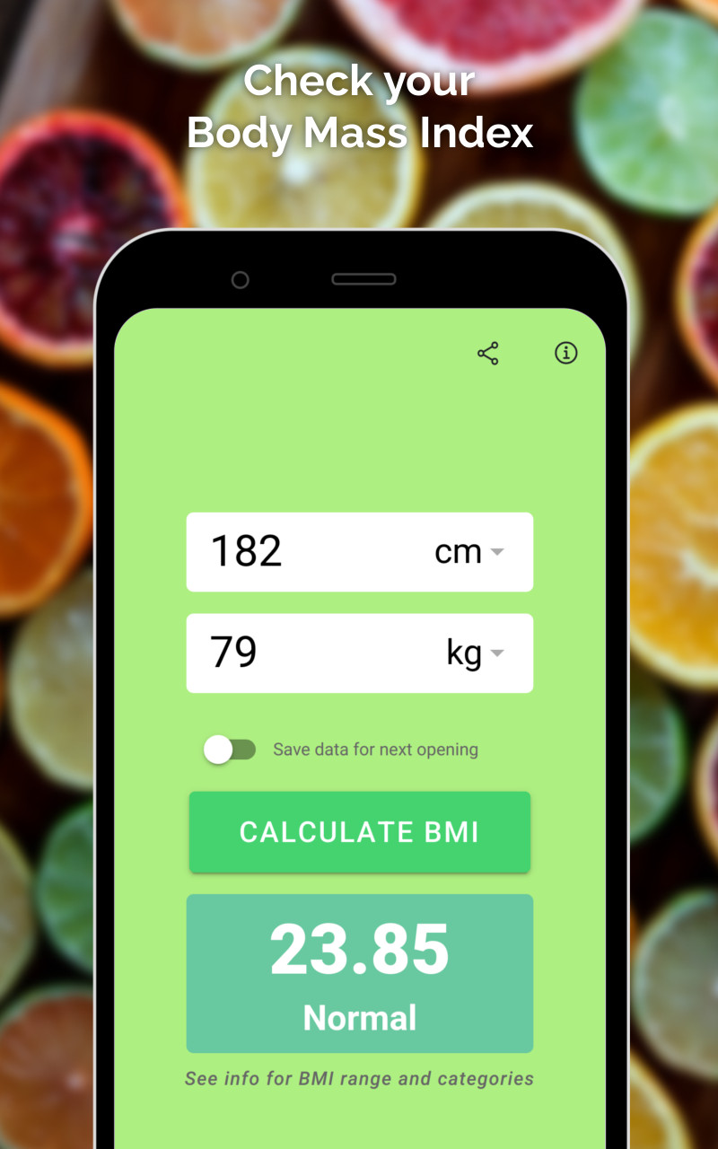 Fitness BMI - Body Mass Index calculator - App on Amazon Appstore