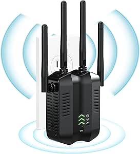 Amazon.com: WiFi Extender Signal Booster for Home Powerful 6 Antennas ...