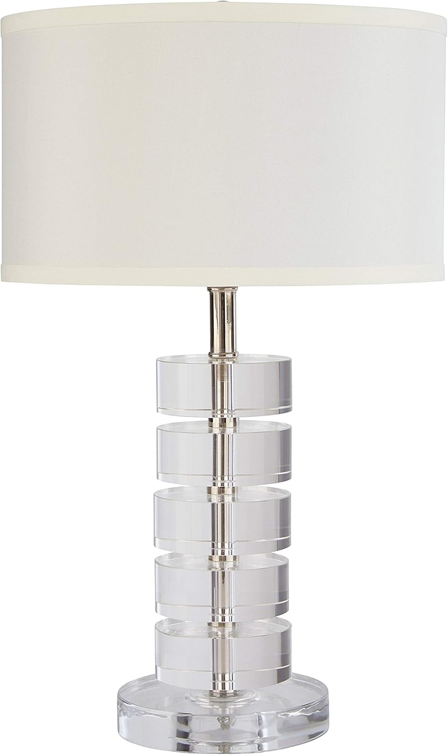 Stone & Beam Modern Crystal Disc Table Lamp, 19.5"H, with Bulb, Shade ...