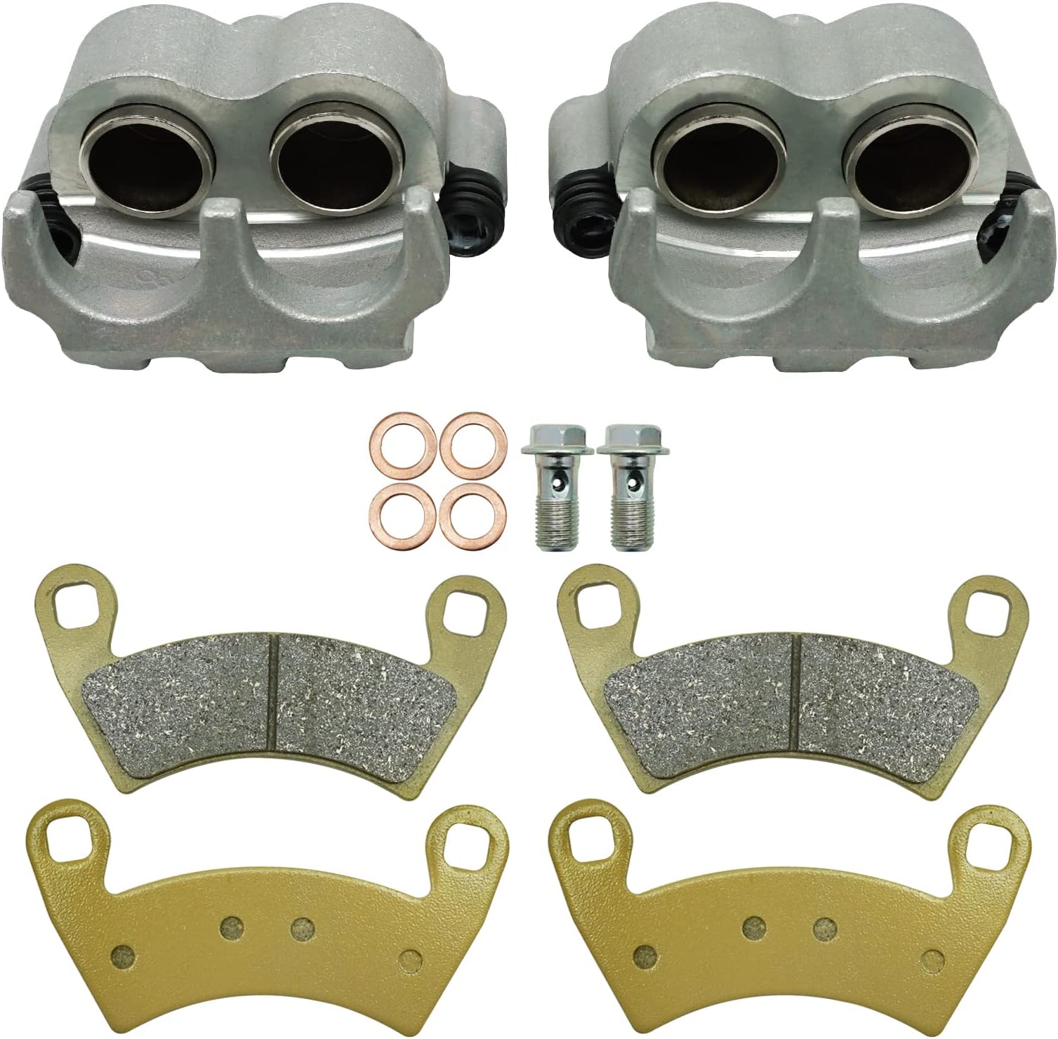 Amazon.com: M MATI Front Left Right Brake Caliper Set with Pads without ...