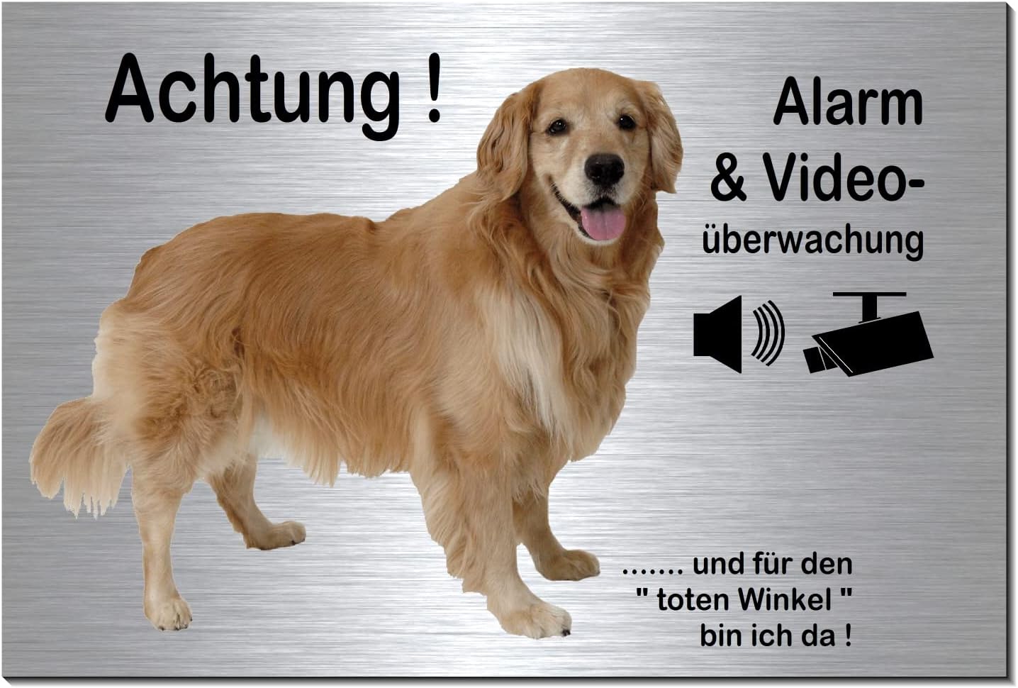 Rhodesian Ridgeback-Alarm + Videoüberwachung-Hund-Schild-Hundeschild ...