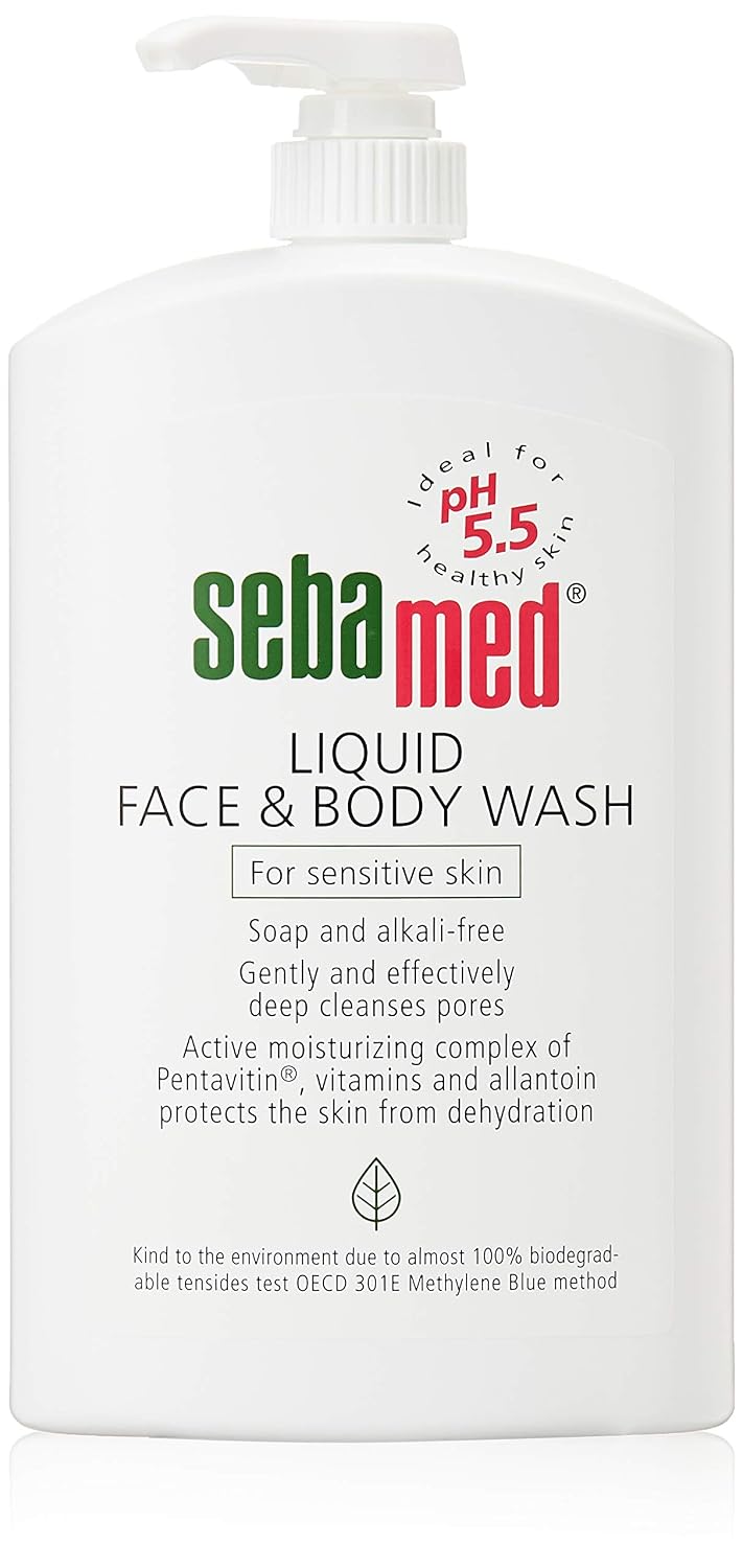 Amazon.com : seba med Liquid Face and Body Wash, for Sensitive Skin 33. ...