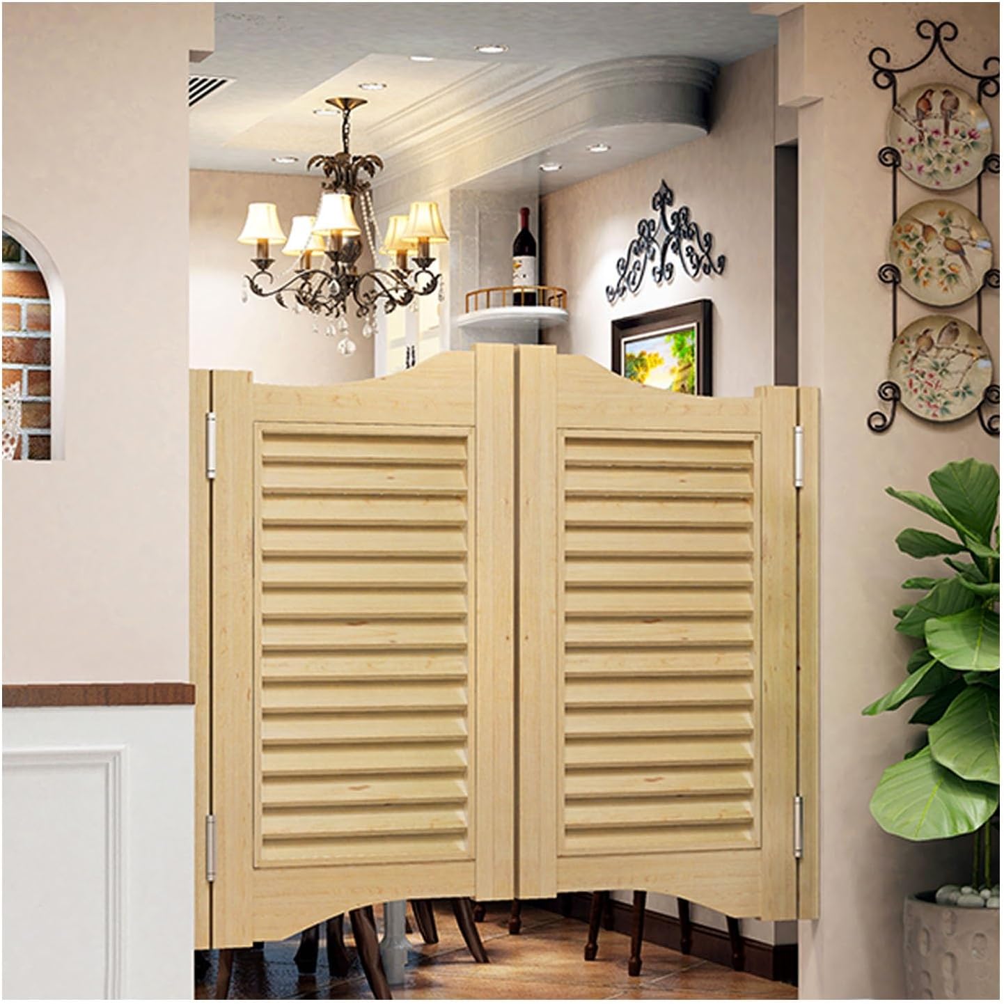 Swinging Half Doors Solid Wood Saloon Cafe Doors Interior Double ...