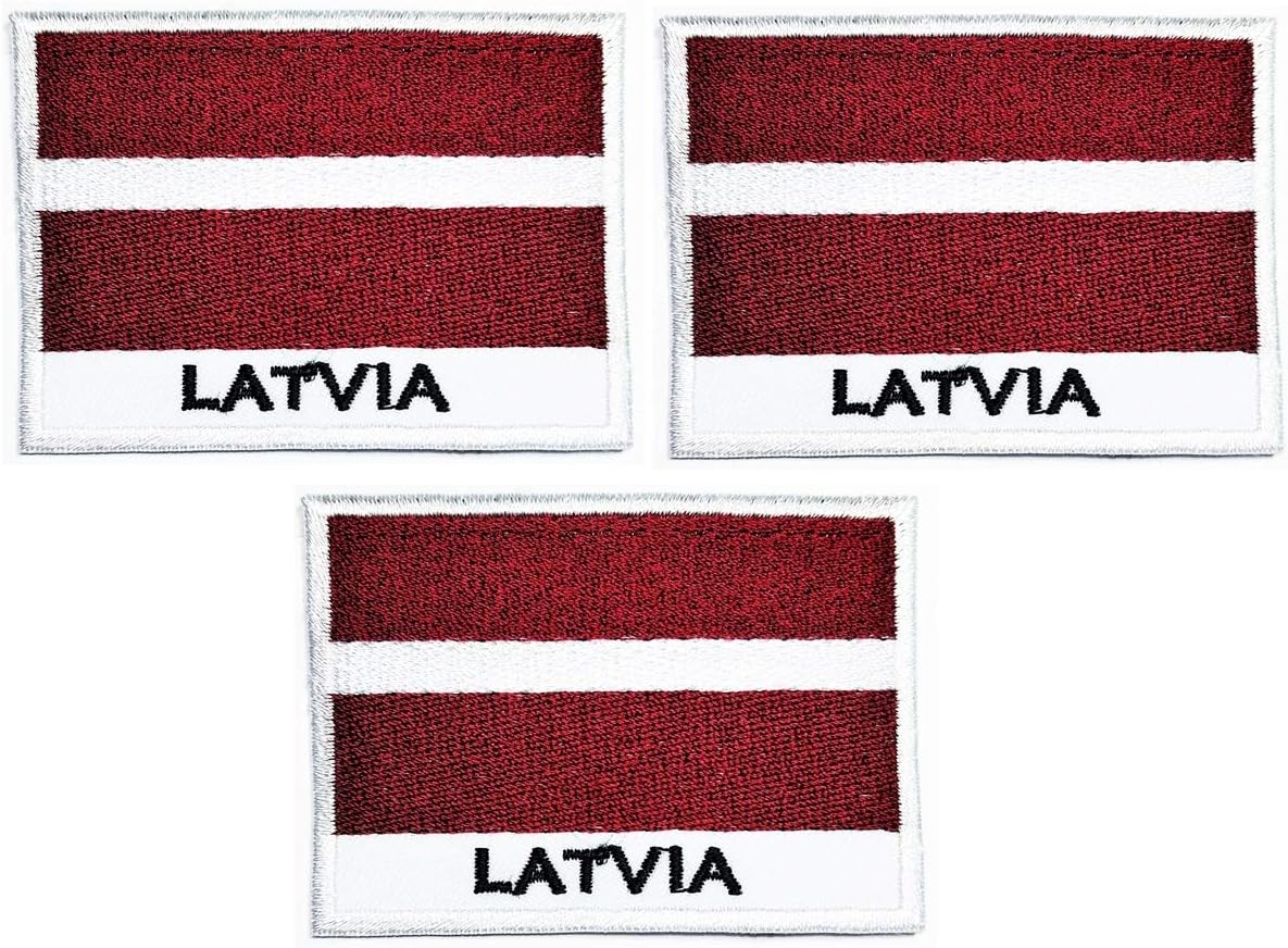 Amazon.com: Umama Patch Set of 3 Latvia Flag Country National Patches Military Tactical Latvia ...