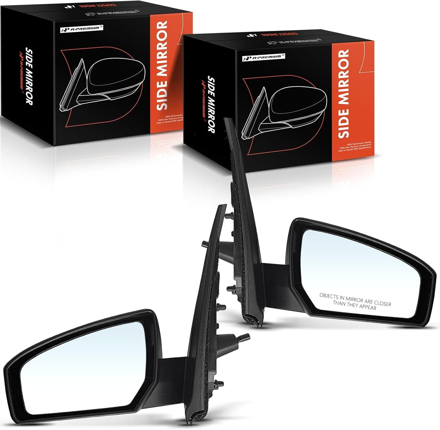 A-Premium Pair (2) Driver and Passenger Side Manual Door Mirror ...