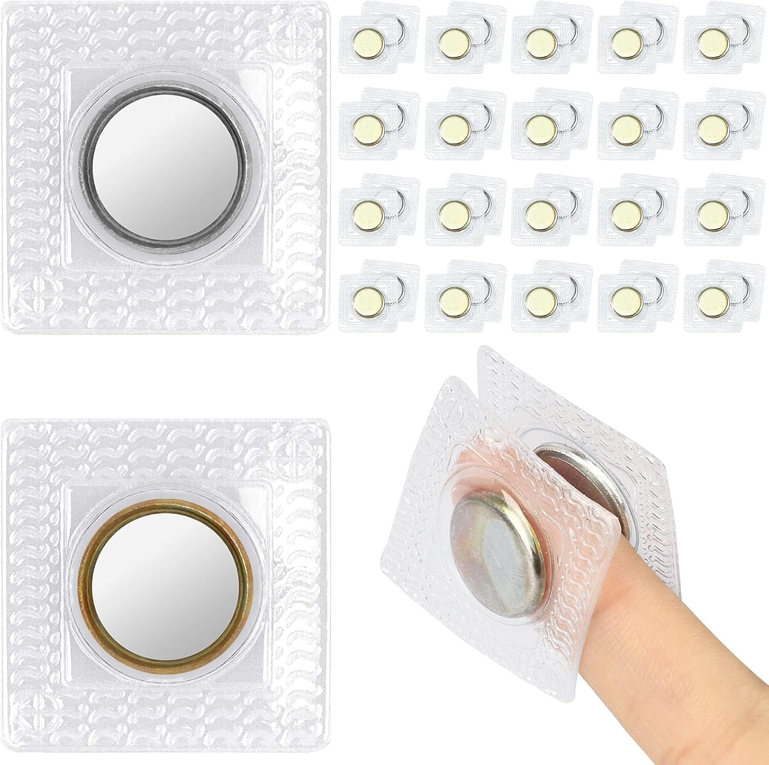 EEEKit 20 Pairs Sew in Magnets, Hidden Magnetic Snap Closure, PVC ...