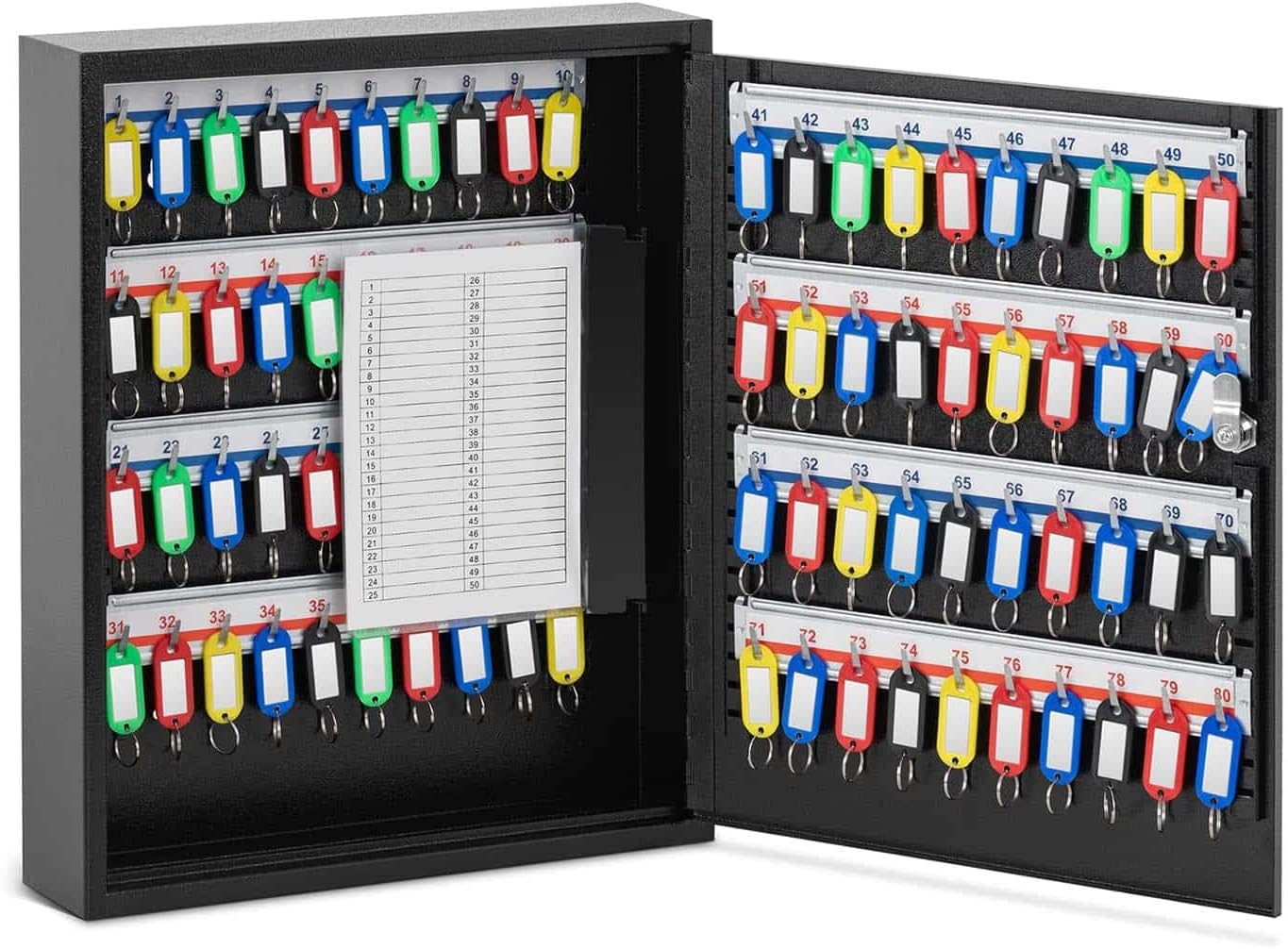 Stamony ST-KB-80P Schlüsselkasten für 80 Schlüssel abschließbar inkl ...