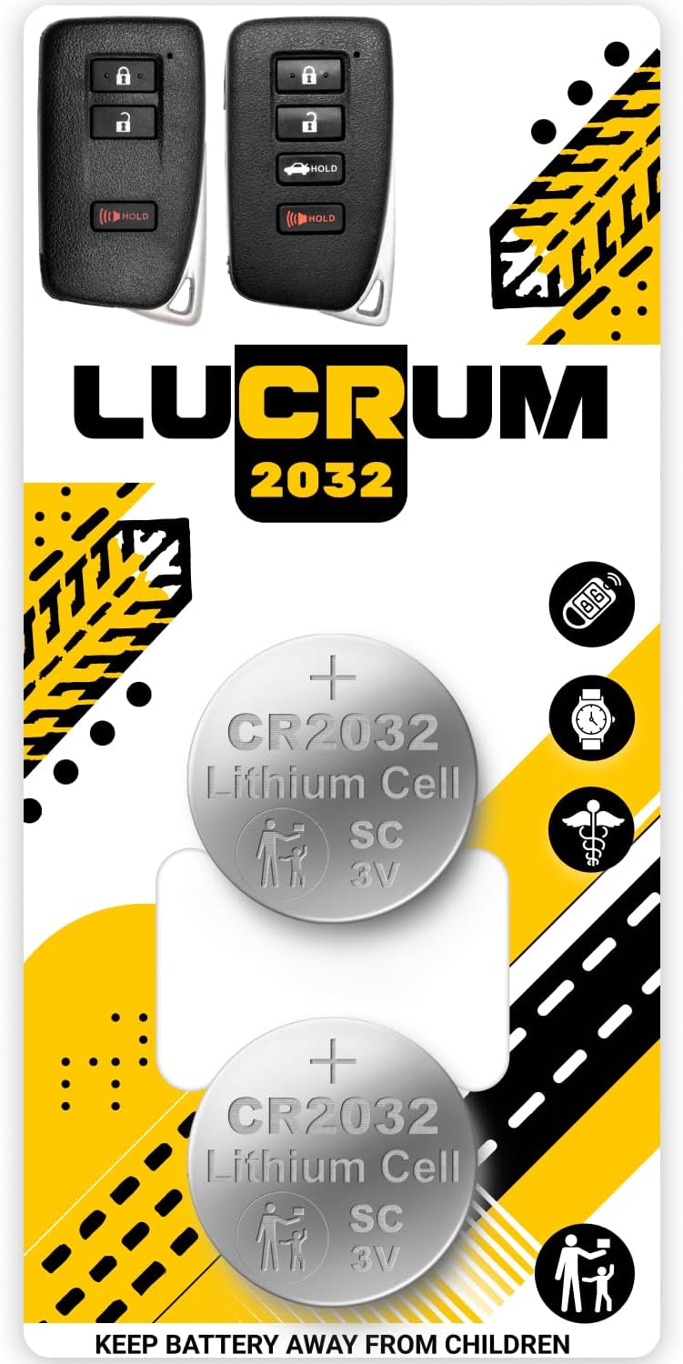 Amazon.com: Key Fob Battery Replacement for Lexus, 2PCs CR2032 ...