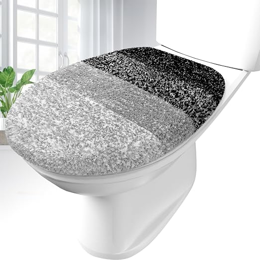 Amazon.com: OLANLY Soft Microfiber Bathroom Toilet Lid Cover, Machine ...