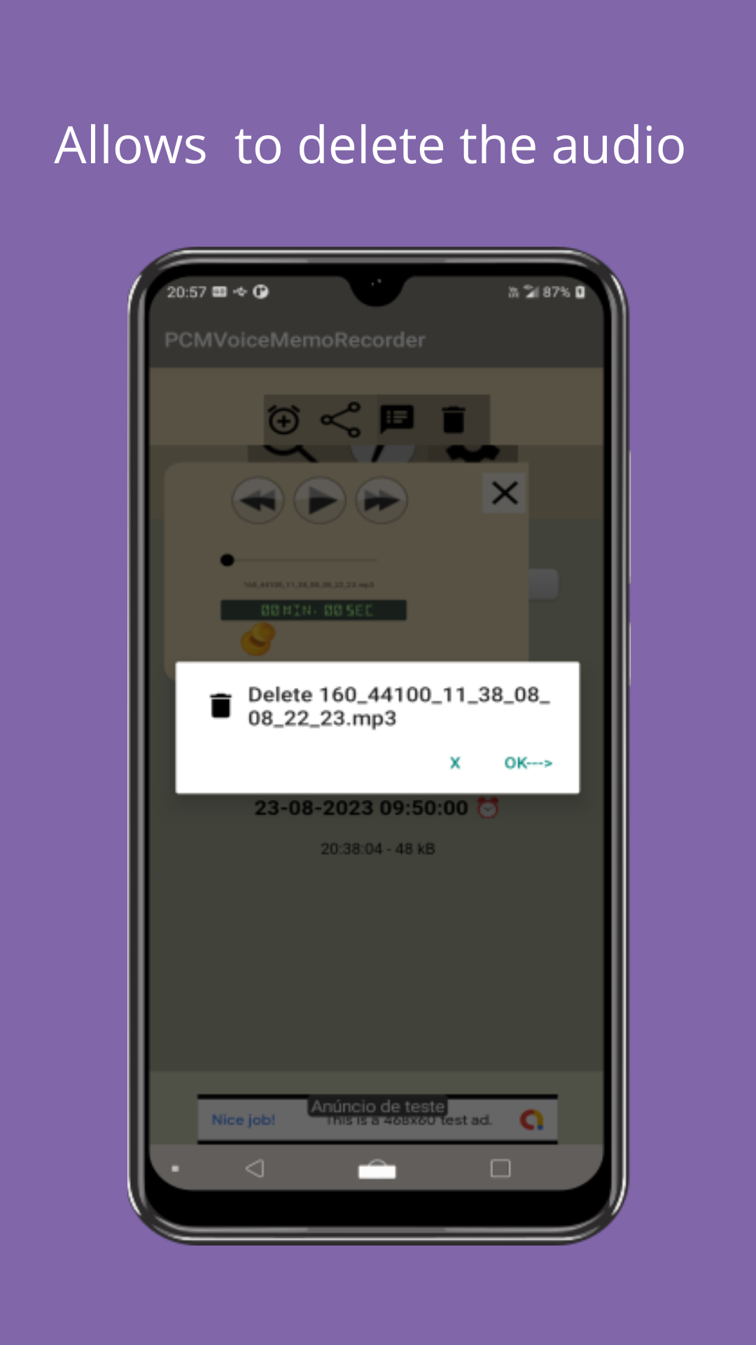 PCM VOICE MEMO RECORDER IS A TWO-IN-ONE APPLICATION, MP3 AUDIO RECORDER STEREO AND REMINDER WITH ...