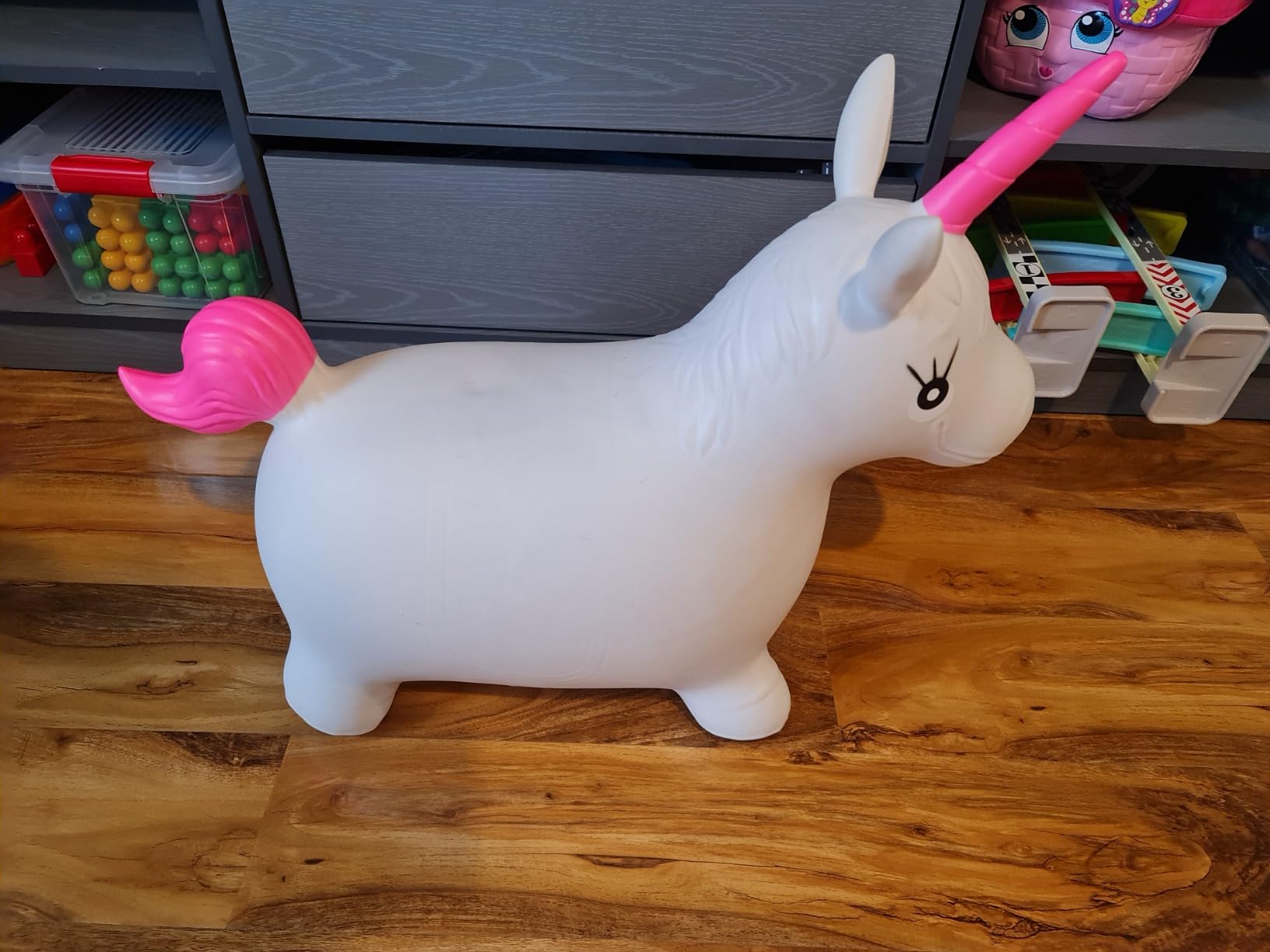 FiNeWaY Kids Inflatable Unicorn Jump Bounce Space Hopper Outdoor Animal ...