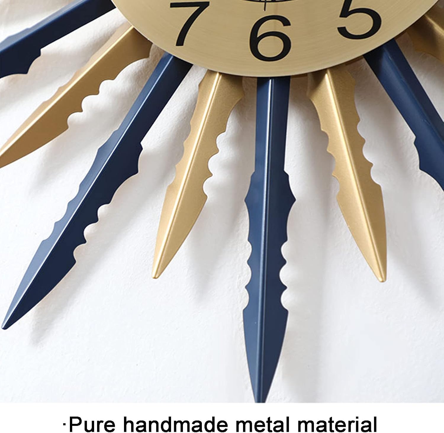 Wall Clocks for Living Room Decor Large 3D Metal Wall Clock, Sunburst ...