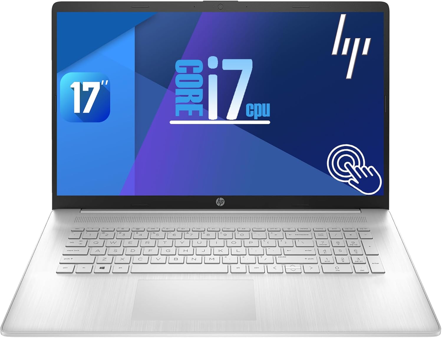 Amazon.com: HP 17 Inch Touch Screen Laptop, Lifetime Office 365 for The Web, Ultra-Fast Intel 10 ...