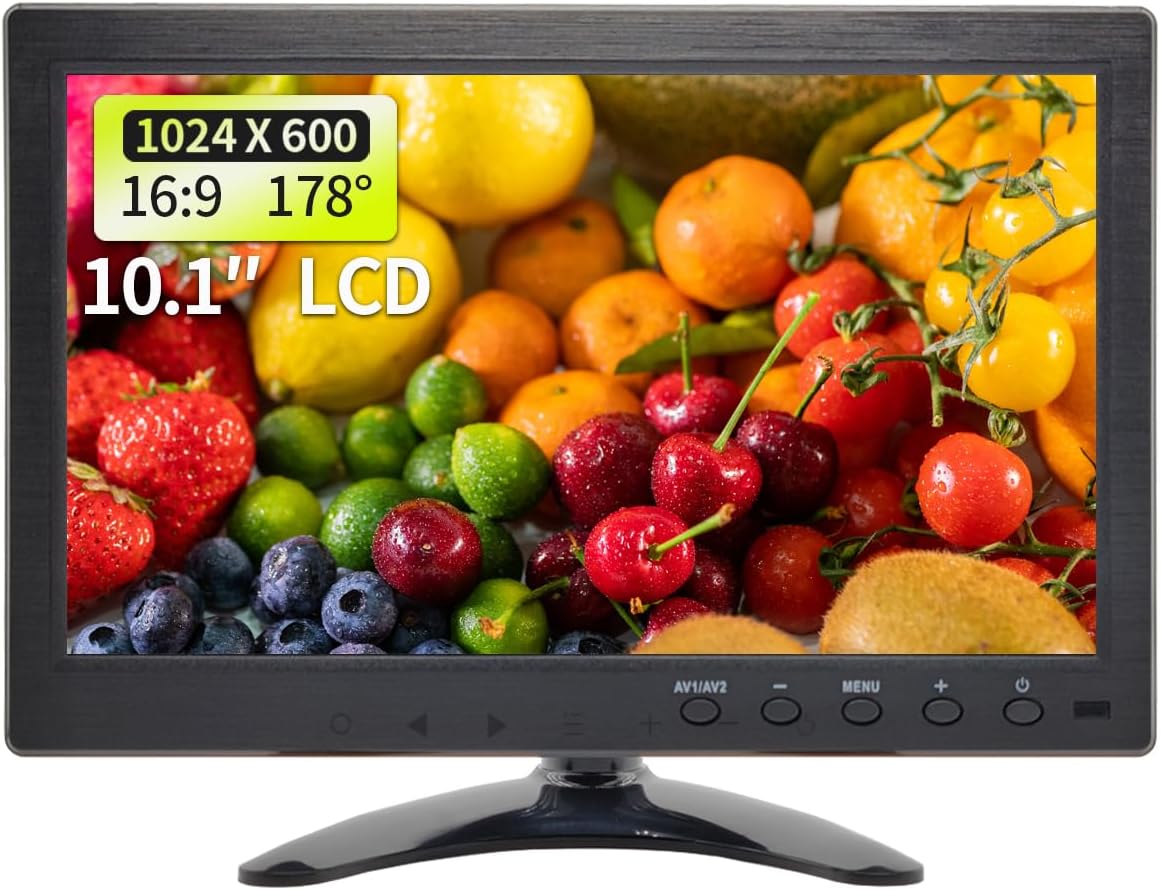 Amazon.com: Qcvoruno 10.1 inch LCD Security Monitor & Displays, 1024 * ...