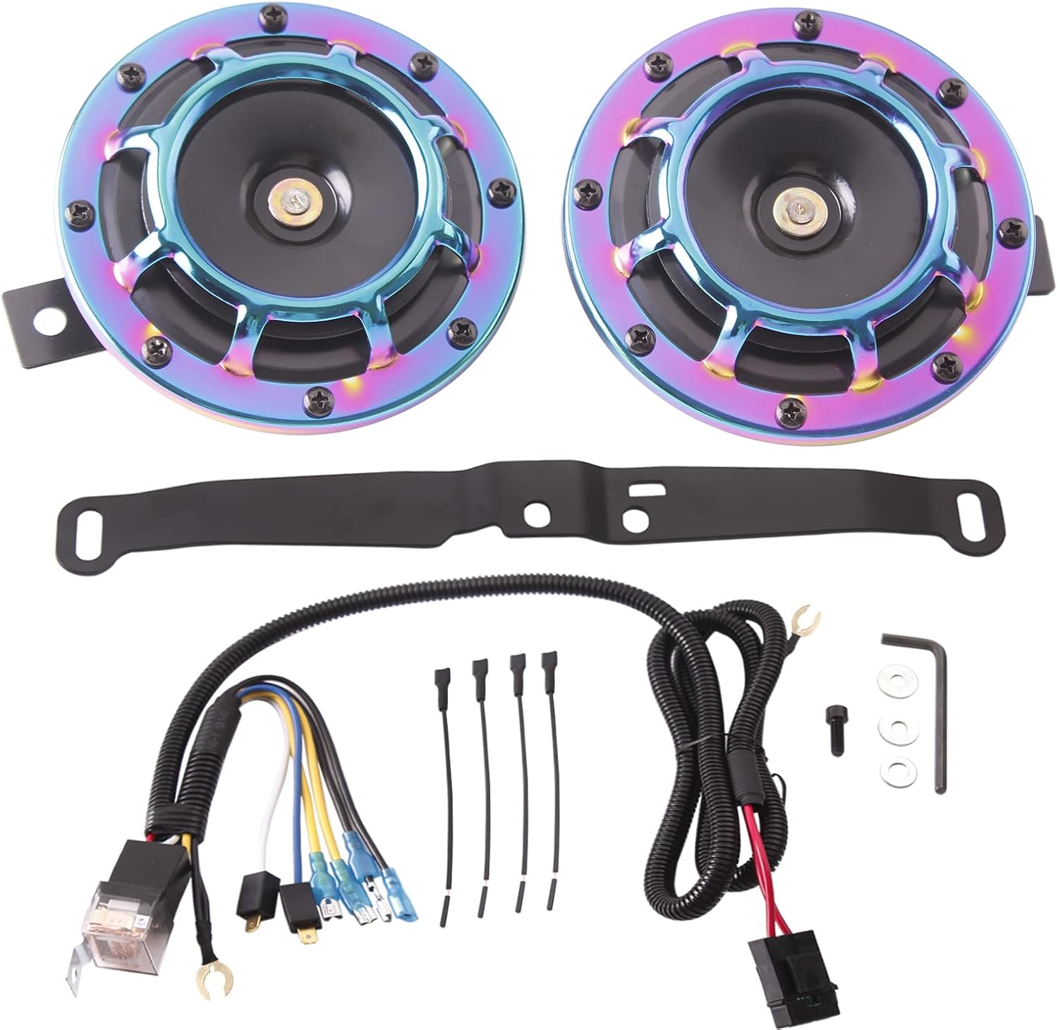 FARBIN Car Horn 12V Loud Supertone Truck Horns High Tone Low Tone Twin ...