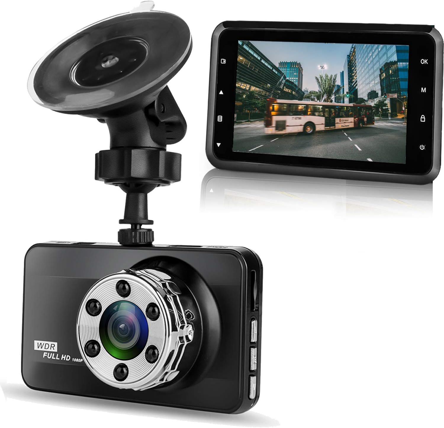 Amazon.com : Vikcam Dual Camera Dash Cam in Car 1080P HD Driving Video ...