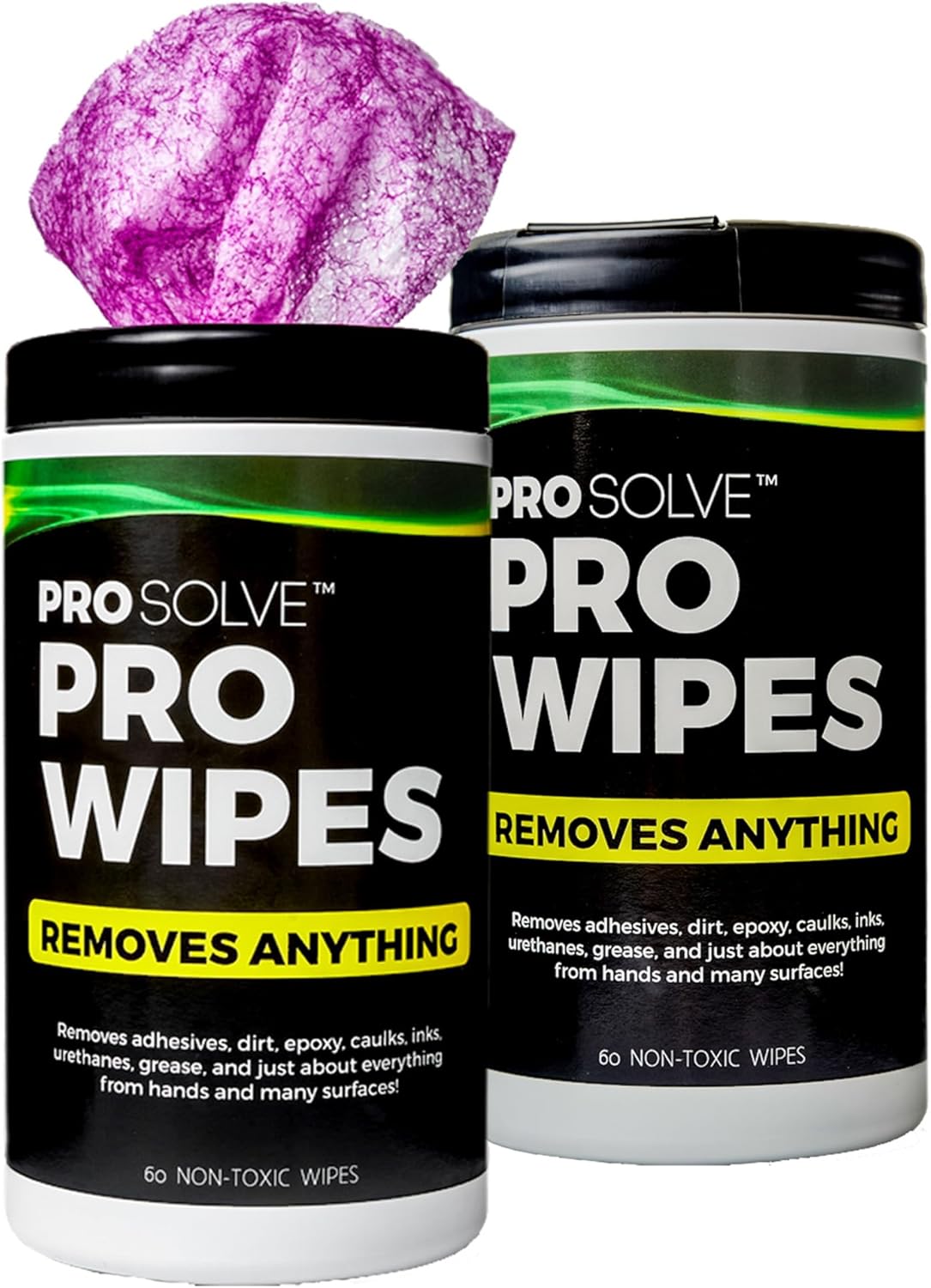Amazon.com: Prosolve Pro Wipes | Industrial waterless hand wipes| 2 ...