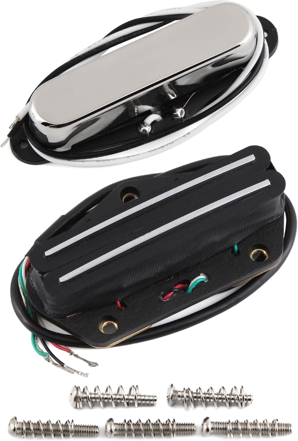 Amazon.com: FLEOR Alnico 5 Tele Pickups Set Chrome Neck Pickup and 9 ...