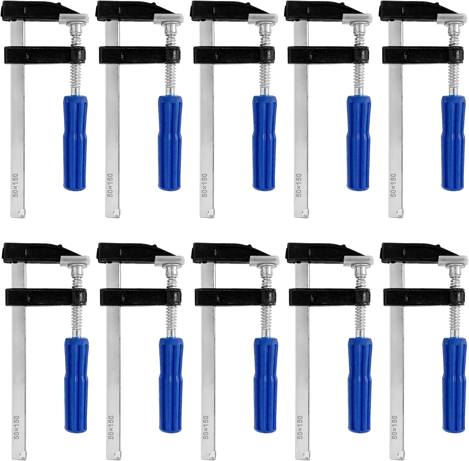 UEJYWUY 10 PCS 6 Inch Steel Bar Clamps Set, Medium Duty Quick Release F ...