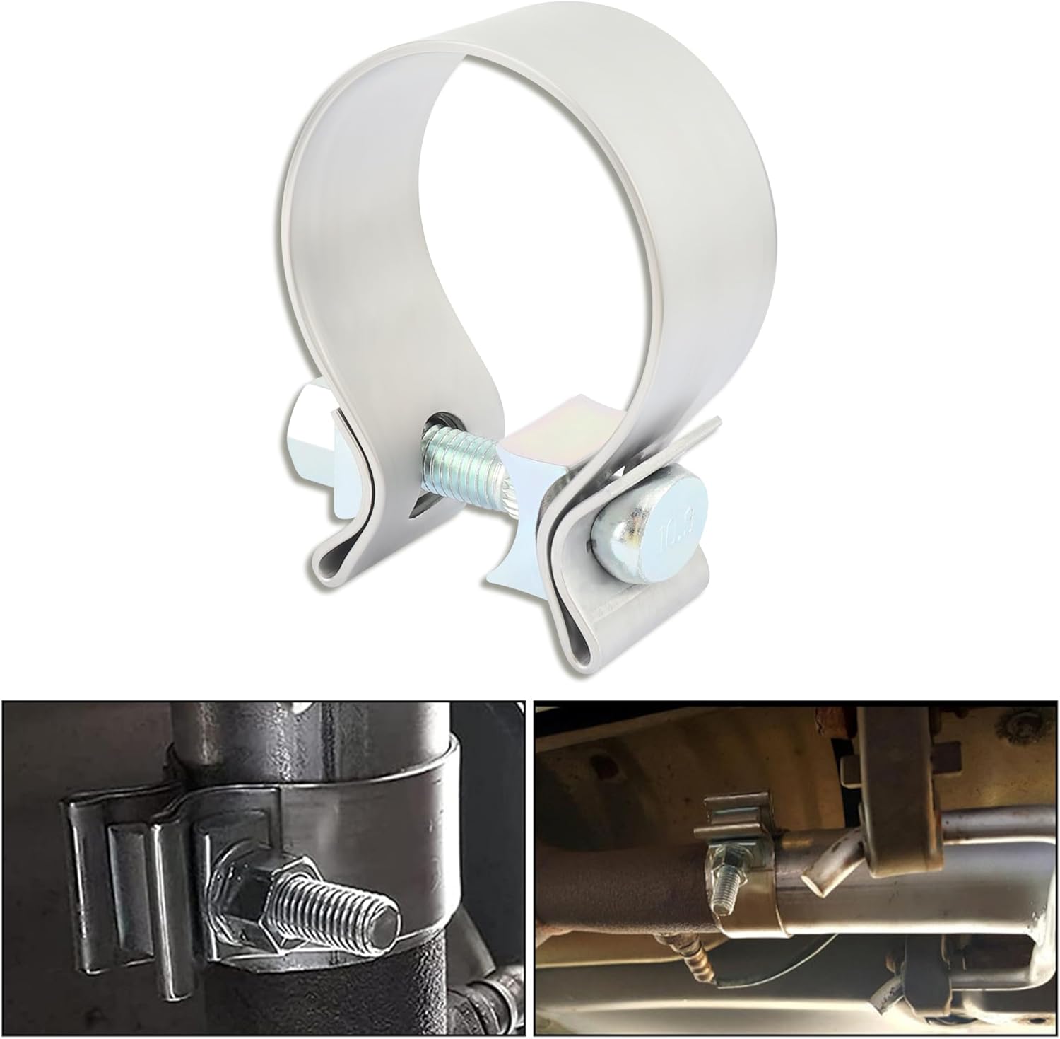 2.5 Inch Exhaust Clamp - Multifunctional Narrow Band Muffler Clamp for ...